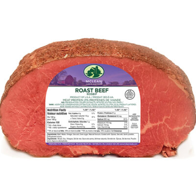 Roast Beef (Fully cooked) - McLean Meats - Clean Deli Meat & Healthy Meals