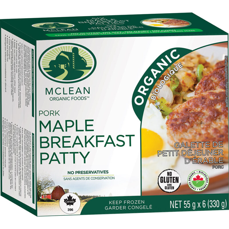 Organic Maple Breakfast Patty - McLean Meats - Clean Deli Meat ...